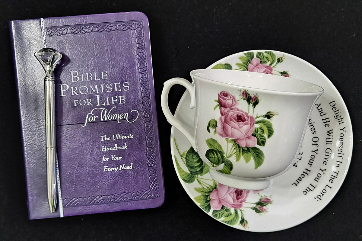 Devotional & Tea Cup Set with Ink Pen FREE Shipping – Blessed 24:7®️ Gifts